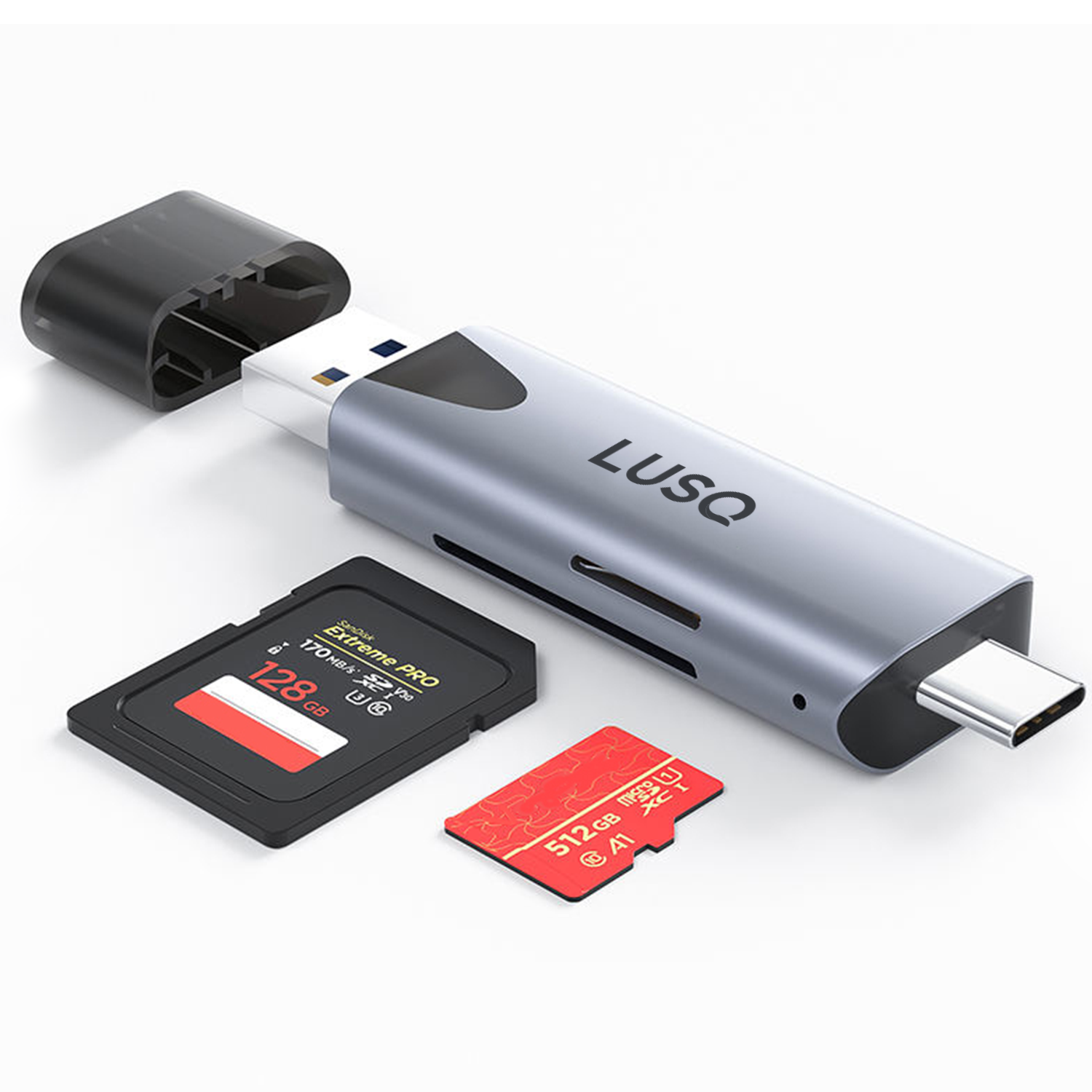 LUSQ® SD Kaartlezer - USB 3.0 Card Reader - OTG Kaartlezer - High Spee